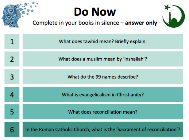 Do now: starters as retrieval practice – Mr Jones' Whiteboard